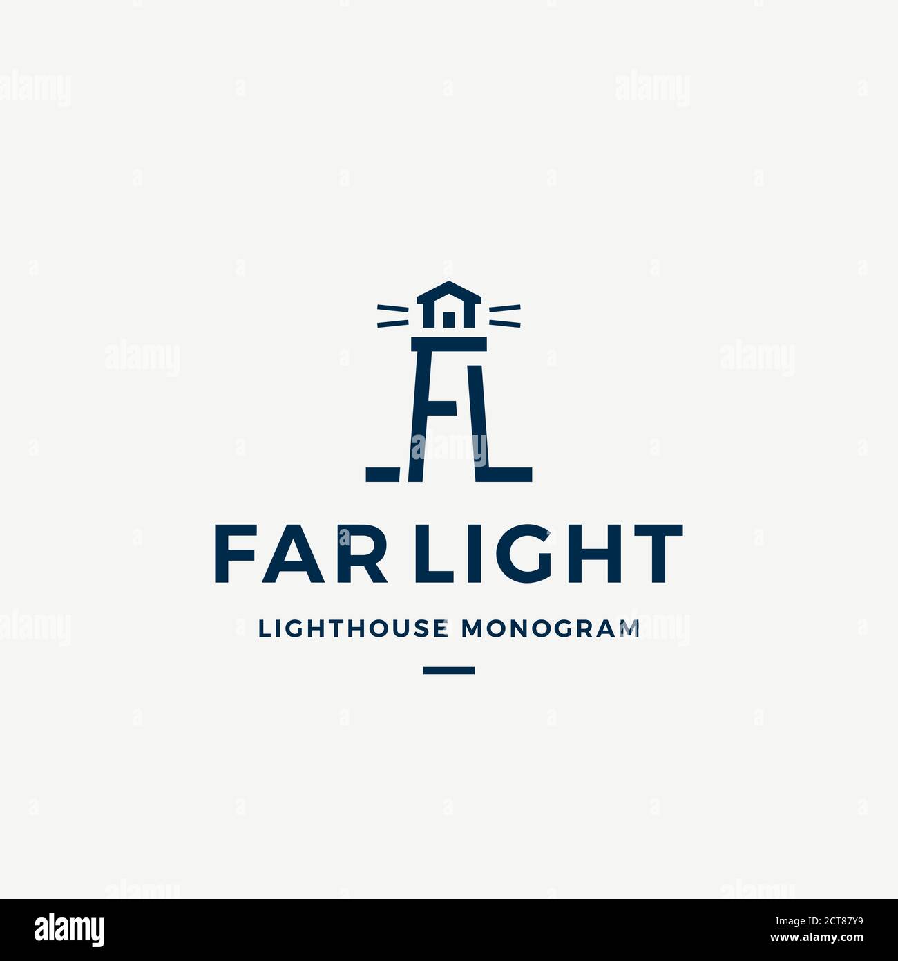 Far Light Abstract Vector Sign, Symbol or Logo Template. Searchlight ...