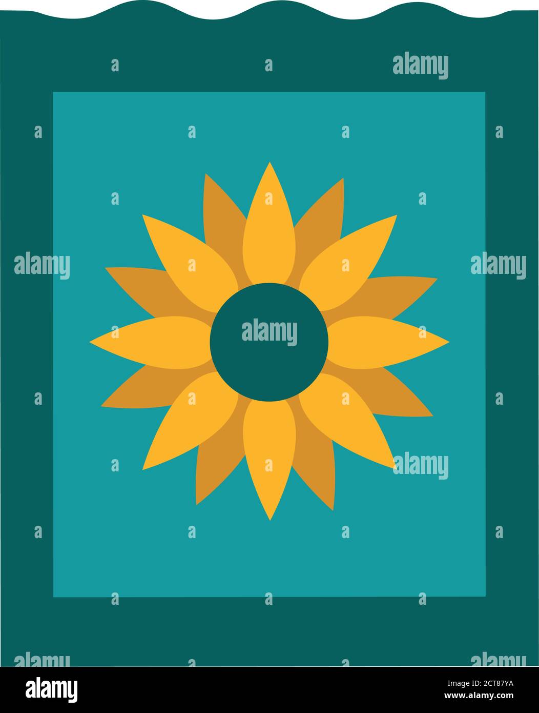 garden flower seeds bag flat style icon vector design Stock Vector ...