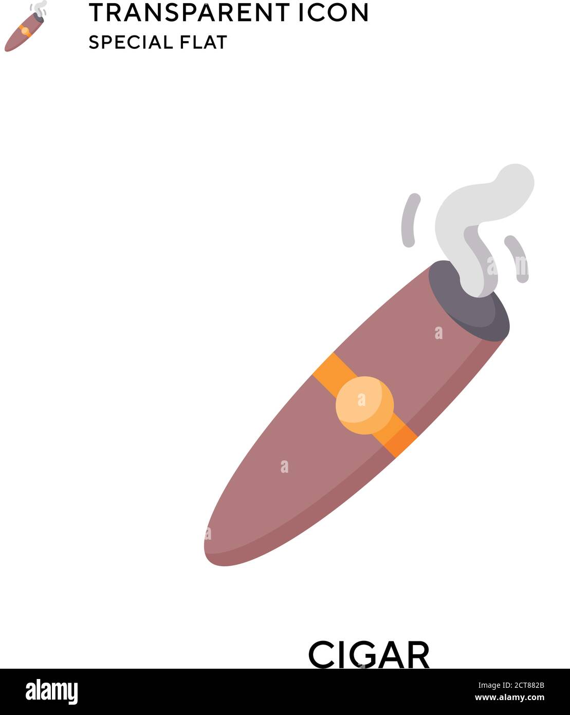 Cigar vector icon. Flat style illustration. EPS 10 vector Stock Vector ...