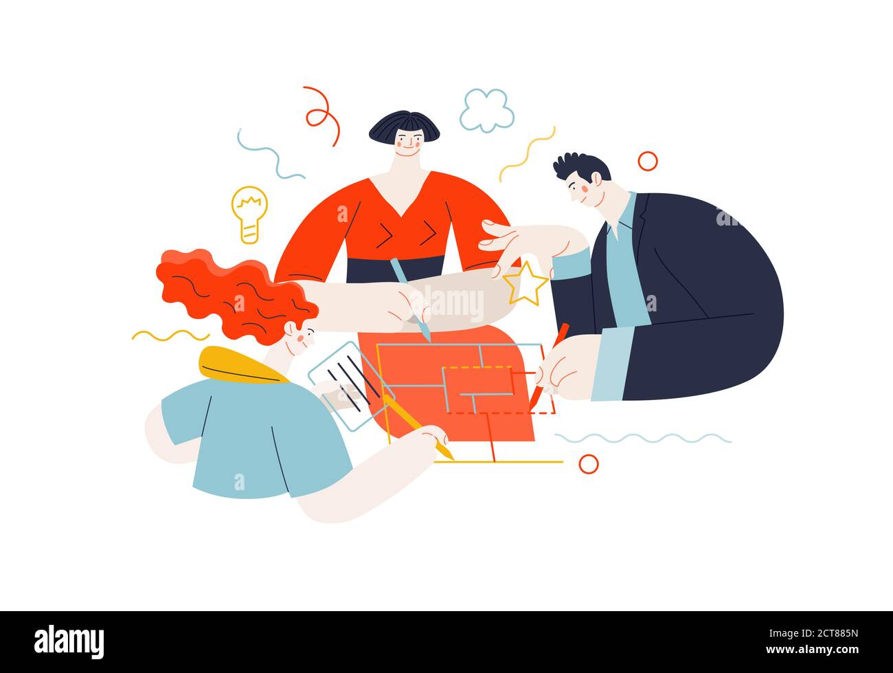 Business people working together on a project Stock Vector Images - Alamy