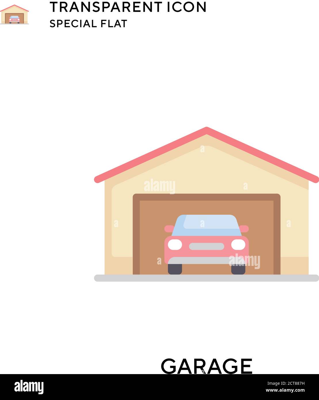 Garage vector icon. Flat style illustration. EPS 10 vector Stock Vector ...