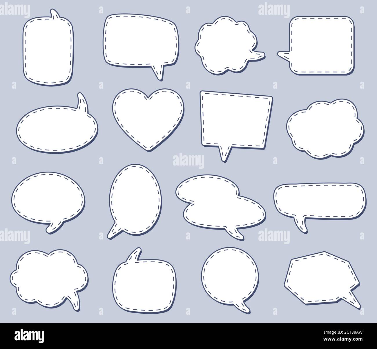 Steach speech bubbles for talk conversation, dialog different ...