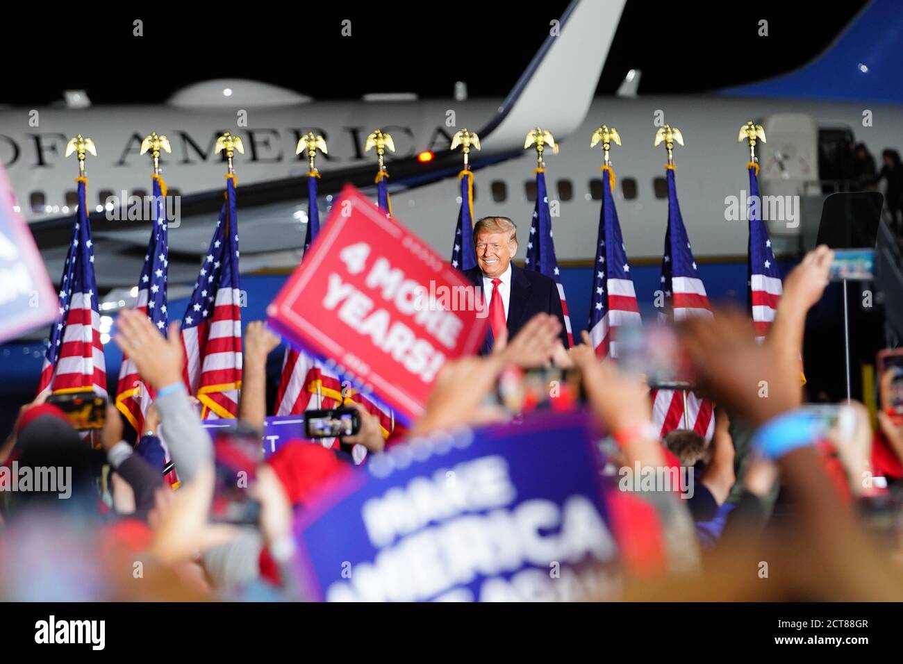 Donald Trump 45th president of the united states held a make america ...