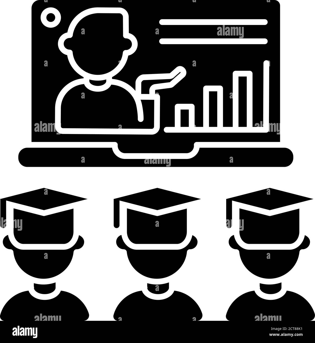 Online university education glyph Stock Vector Images - Alamy