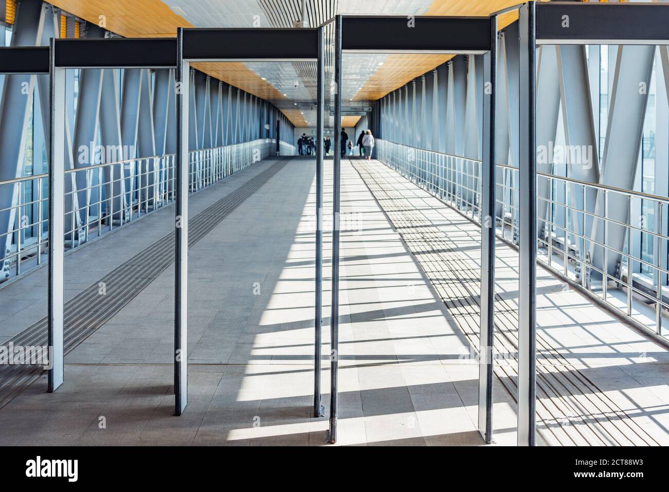 Security checkpoint in the railway station corridor Stock Photo - Alamy