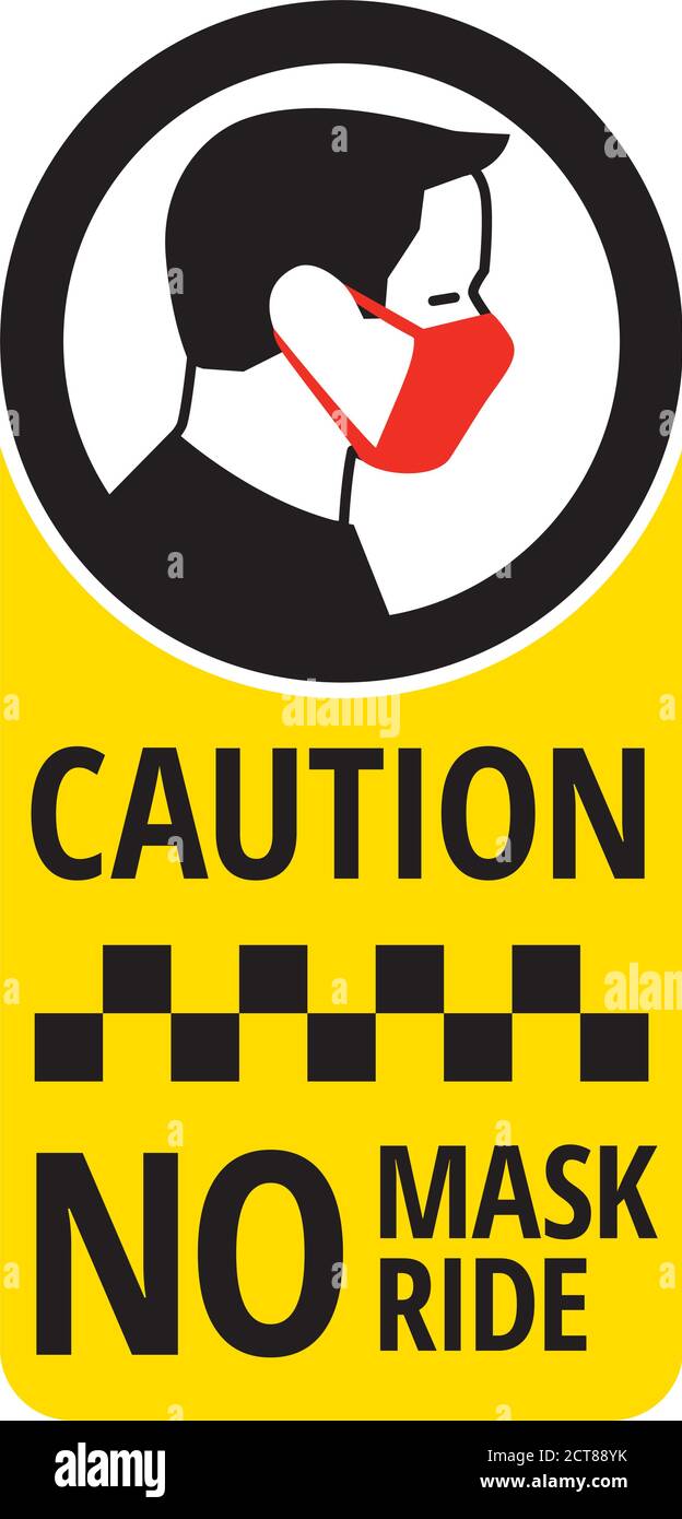 No mask no ride sign Stock Vector Image & Art - Alamy