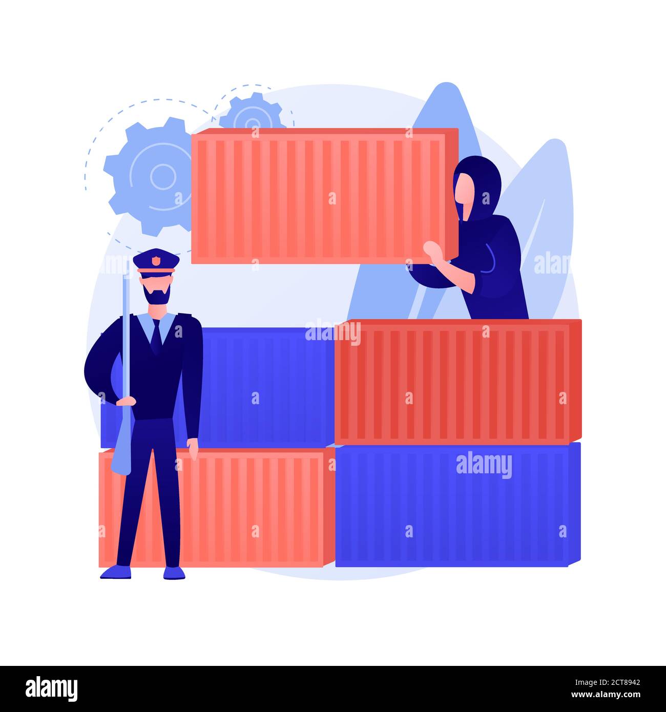 Smuggling control Stock Vector Images - Alamy