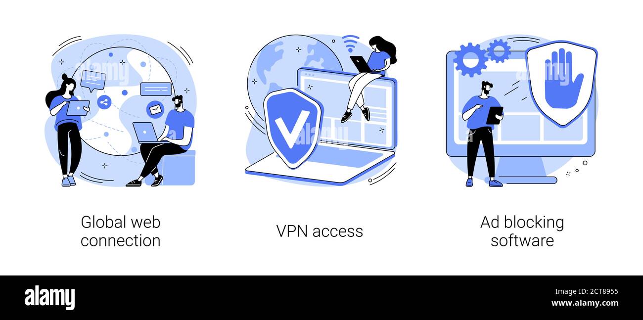 Network access abstract concept vector illustrations Stock Vector Image ...