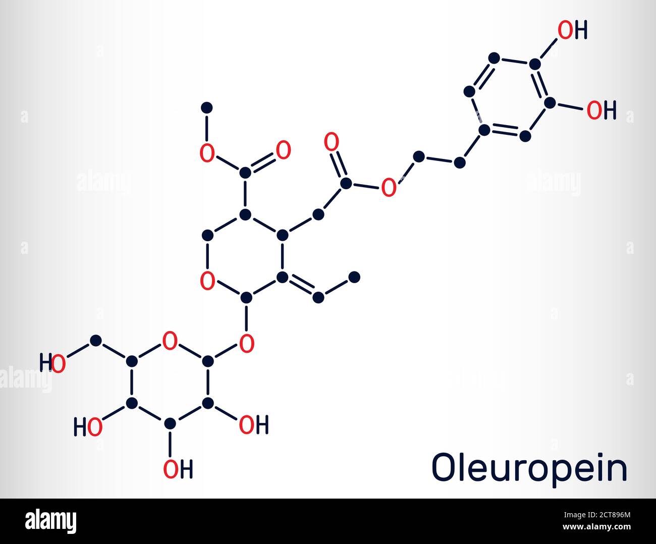 Oleuropein, catechol, glycoside molecule. It has role as plant ...
