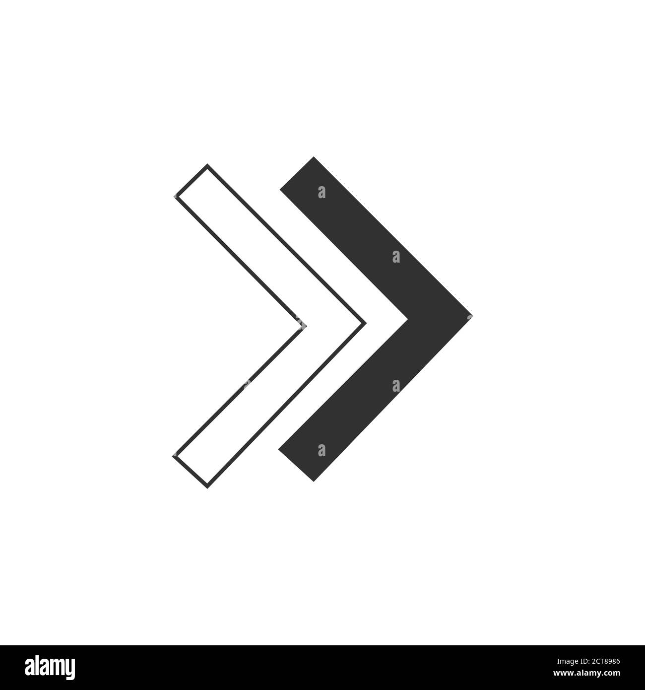 Right chevron Arrow Vector Icon. Stock vector illustration isolated ...