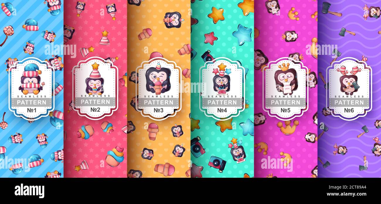 Penguin with ice cream Stock Vector Images - Alamy