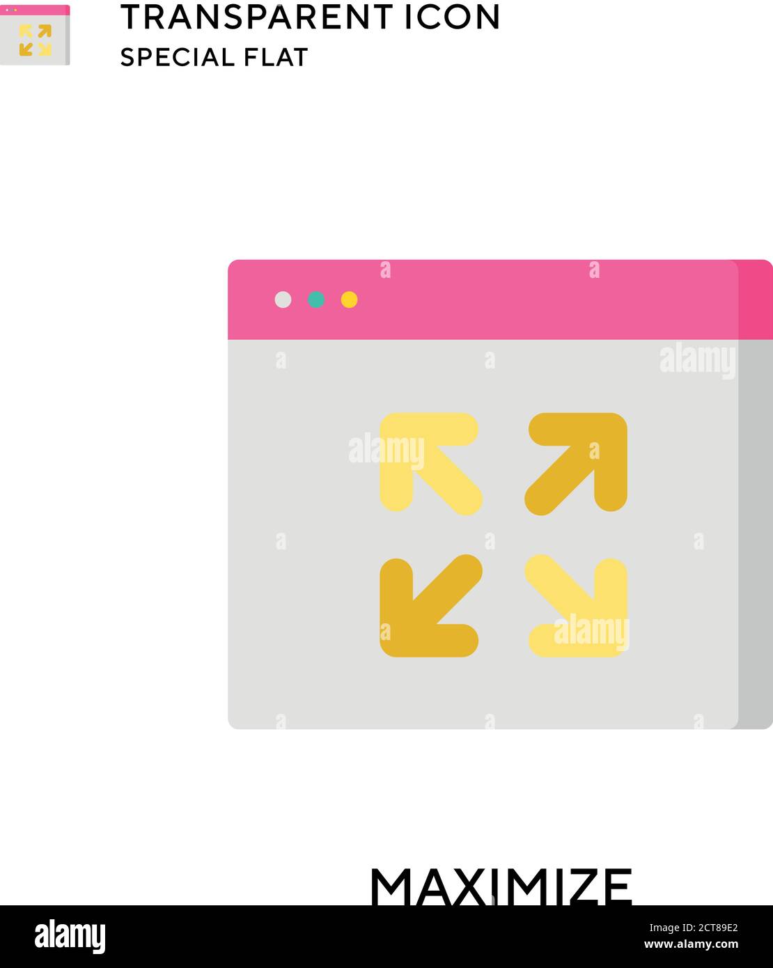 Maximize vector icon. Flat style illustration. EPS 10 vector Stock ...