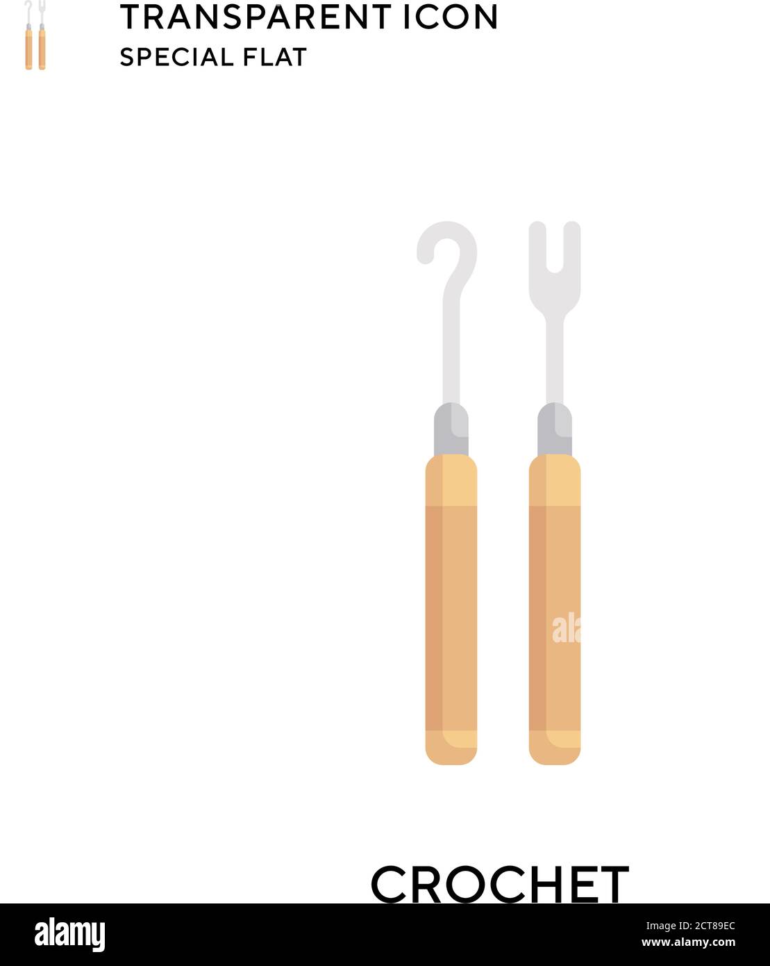 Crochet vector icon. Flat style illustration. EPS 10 vector Stock ...