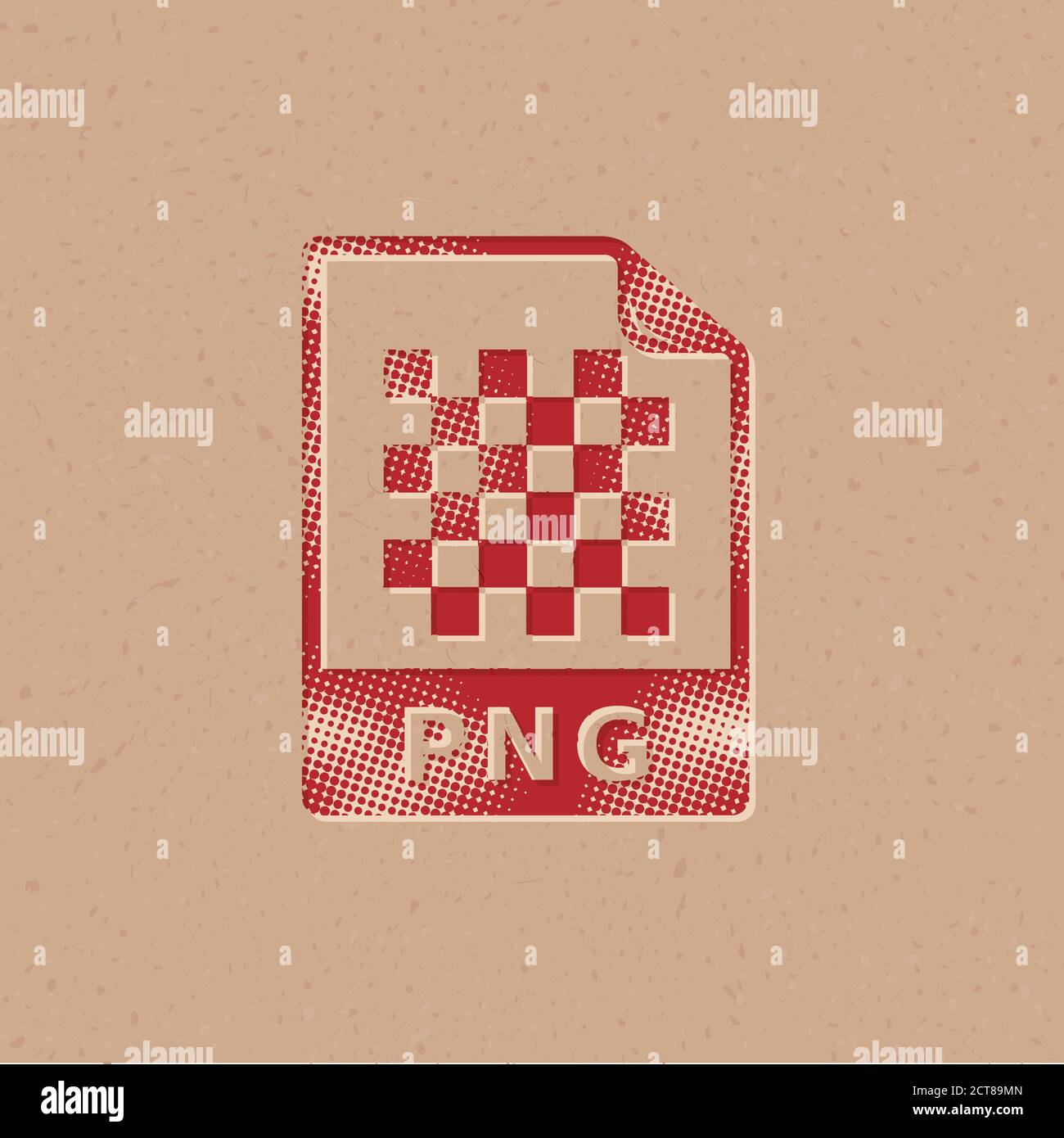 Image picture file format icon in halftone style. Grunge background ...