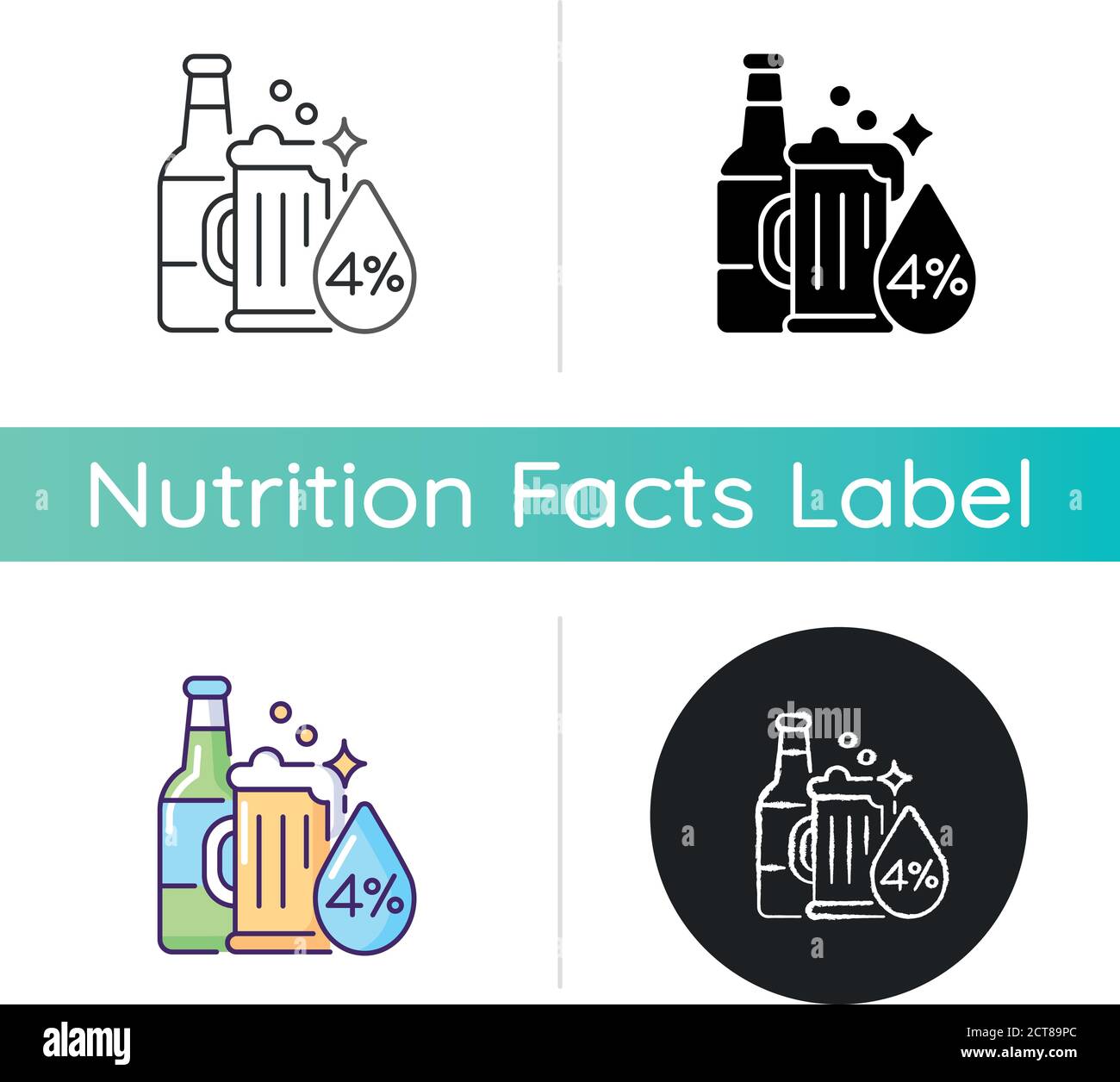 Beer percentage alcohol Stock Vector Images - Alamy