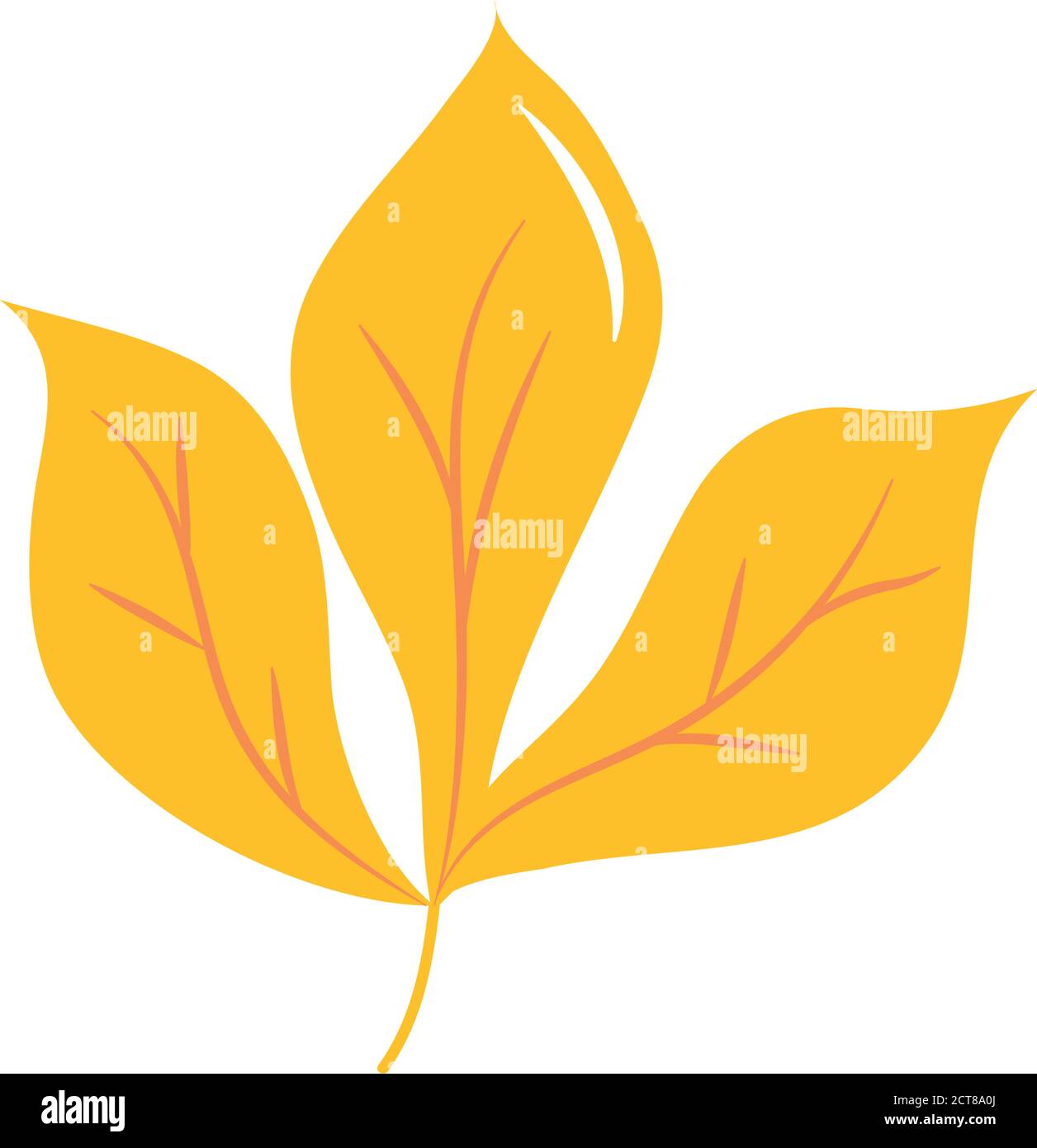 autumn leaves concept, chestnut leaf icon over white background, flat ...