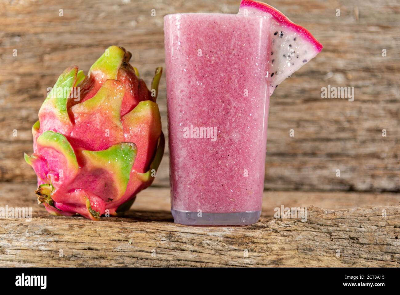 Pitaya juice and fruit (dragon fruit). Pitaya juice is a powerful drink ...