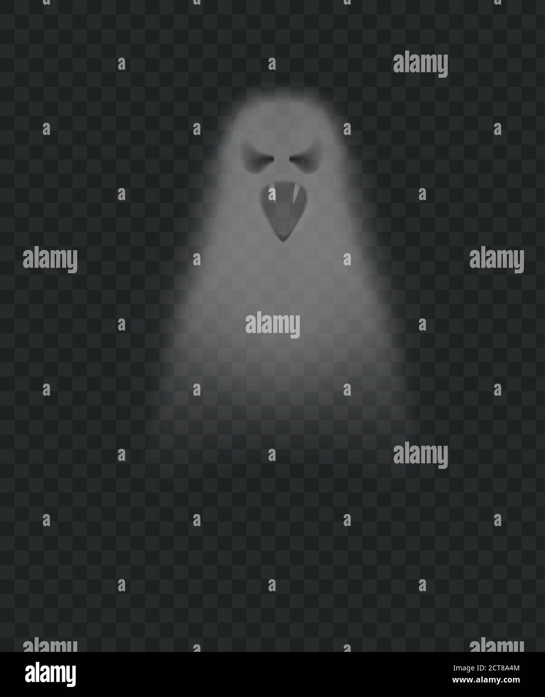 Realistic spooky ghost. Isolated vector. Halloween ghost scary, horror ...