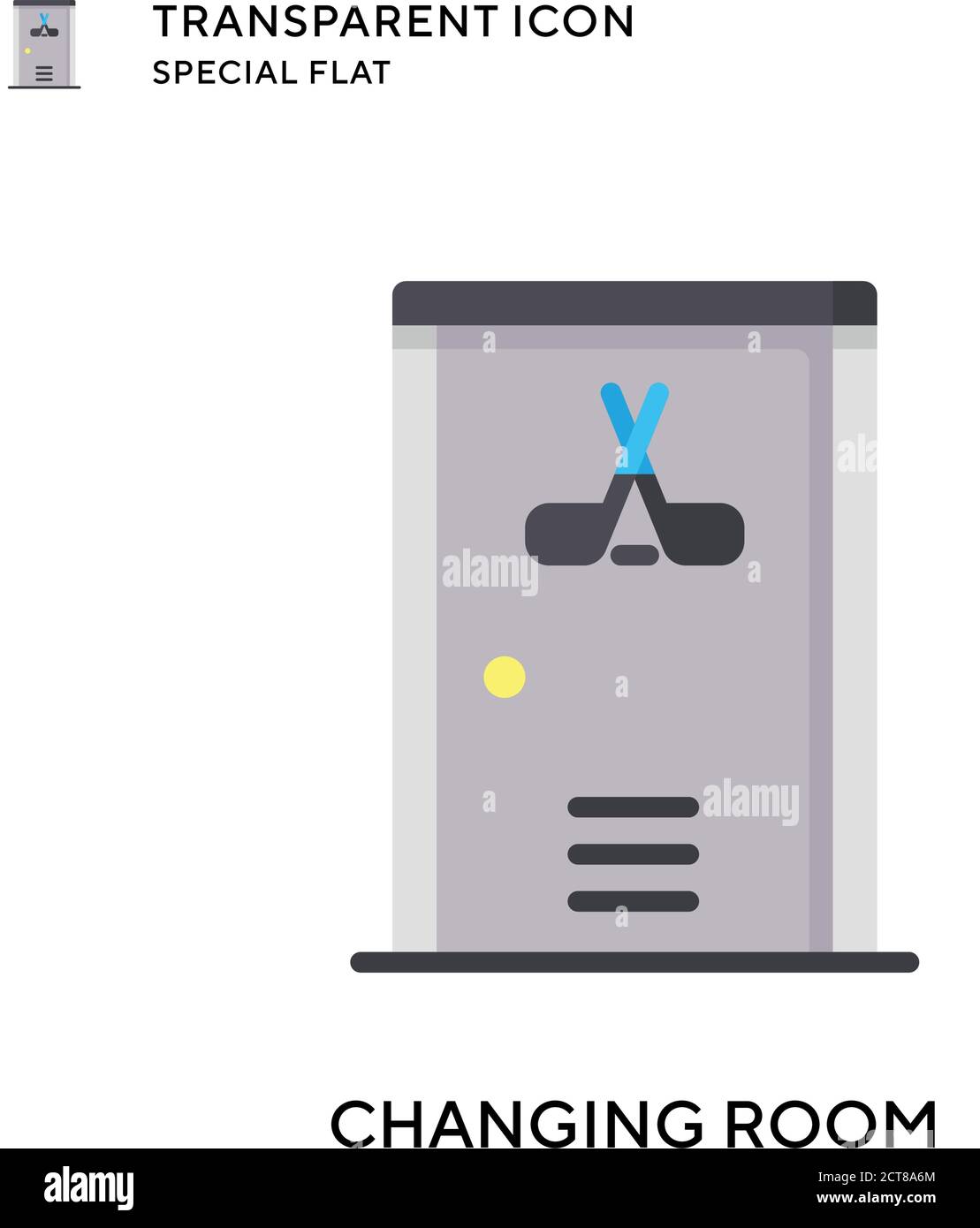 Changing room vector icon. Flat style illustration. EPS 10 vector Stock ...