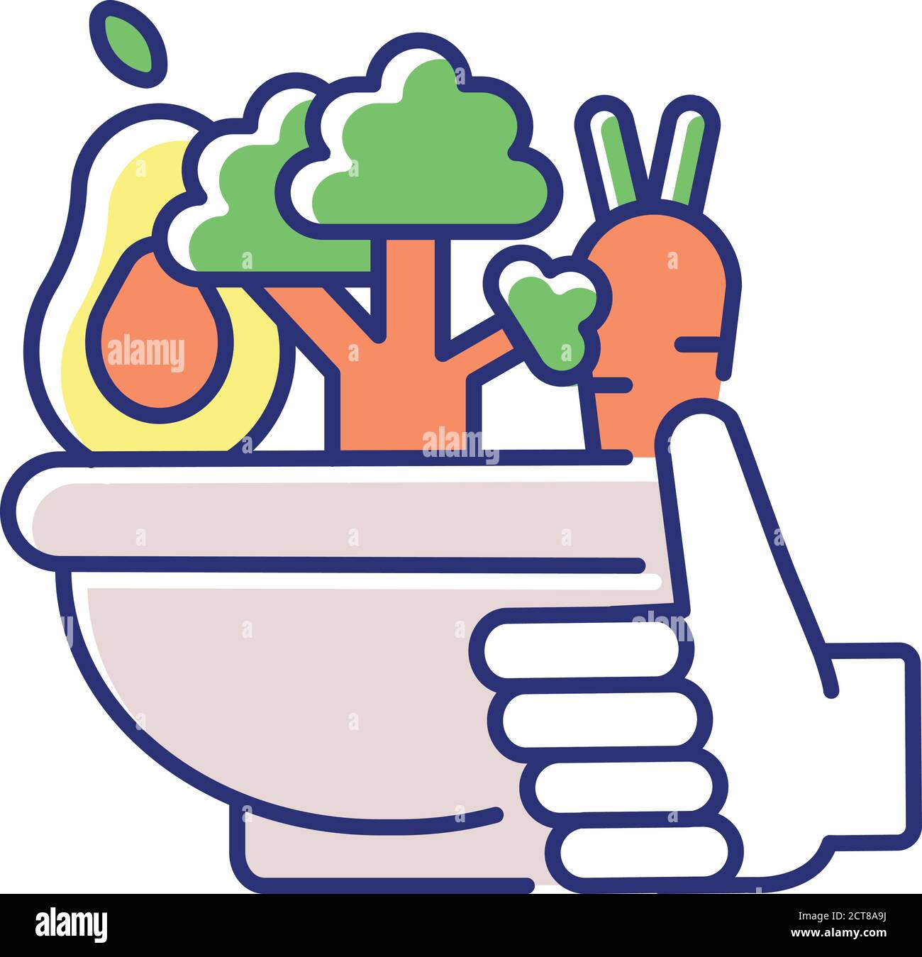 Healthy food RGB color icon Stock Vector Image & Art - Alamy