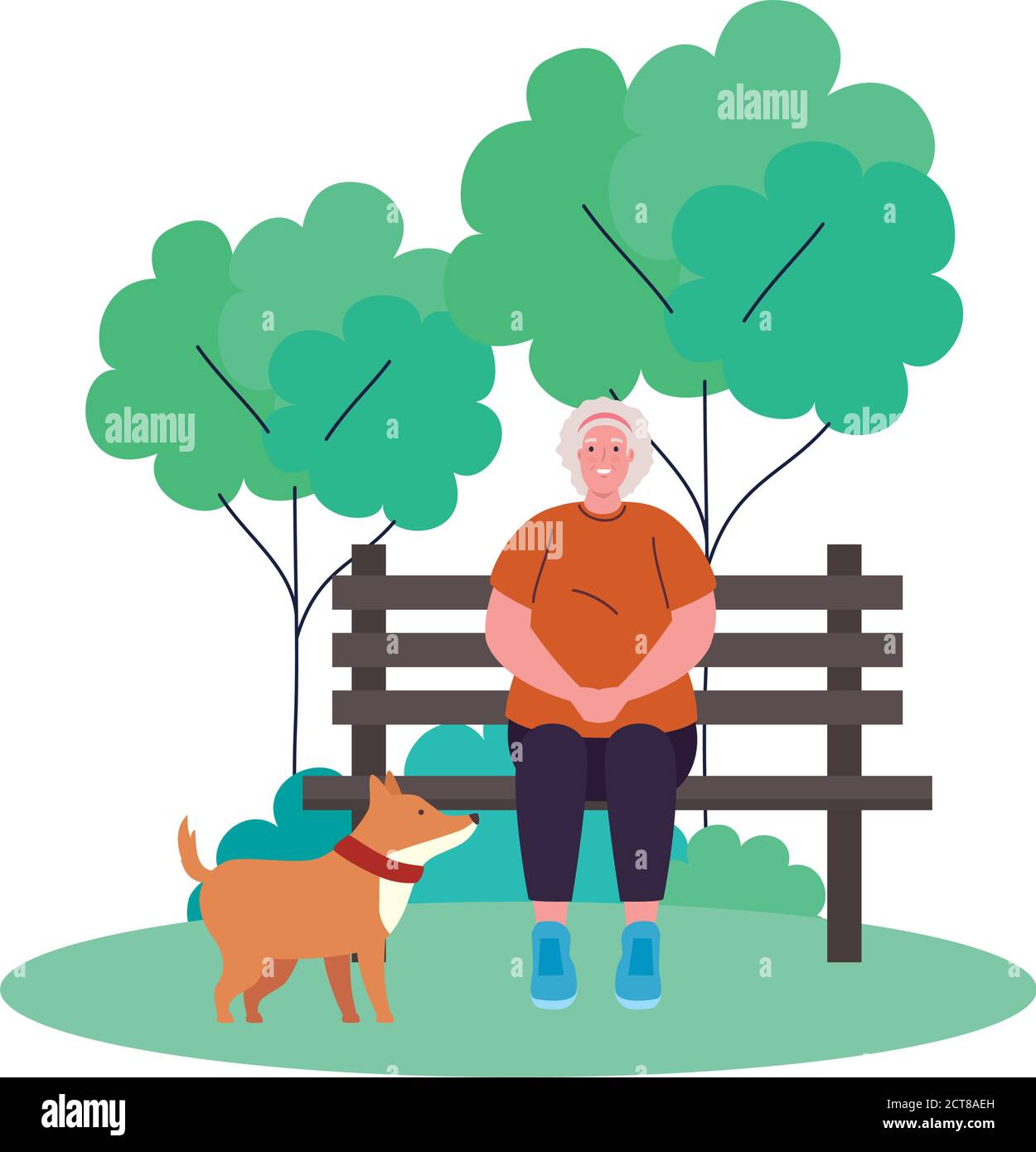 Cute old woman dog Stock Vector Images - Alamy