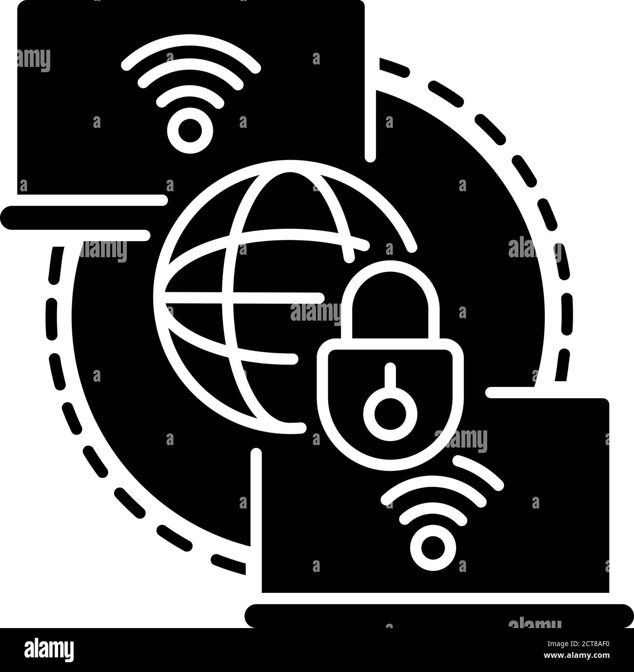 Private WAN black glyph icon Stock Vector Image & Art - Alamy