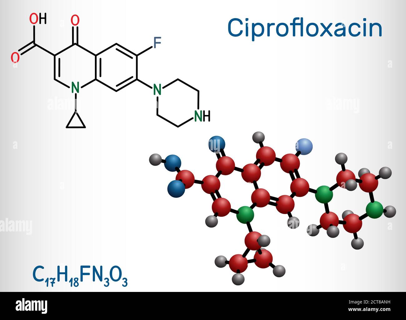 Ciprofloxacin molecular Stock Vector Images - Alamy