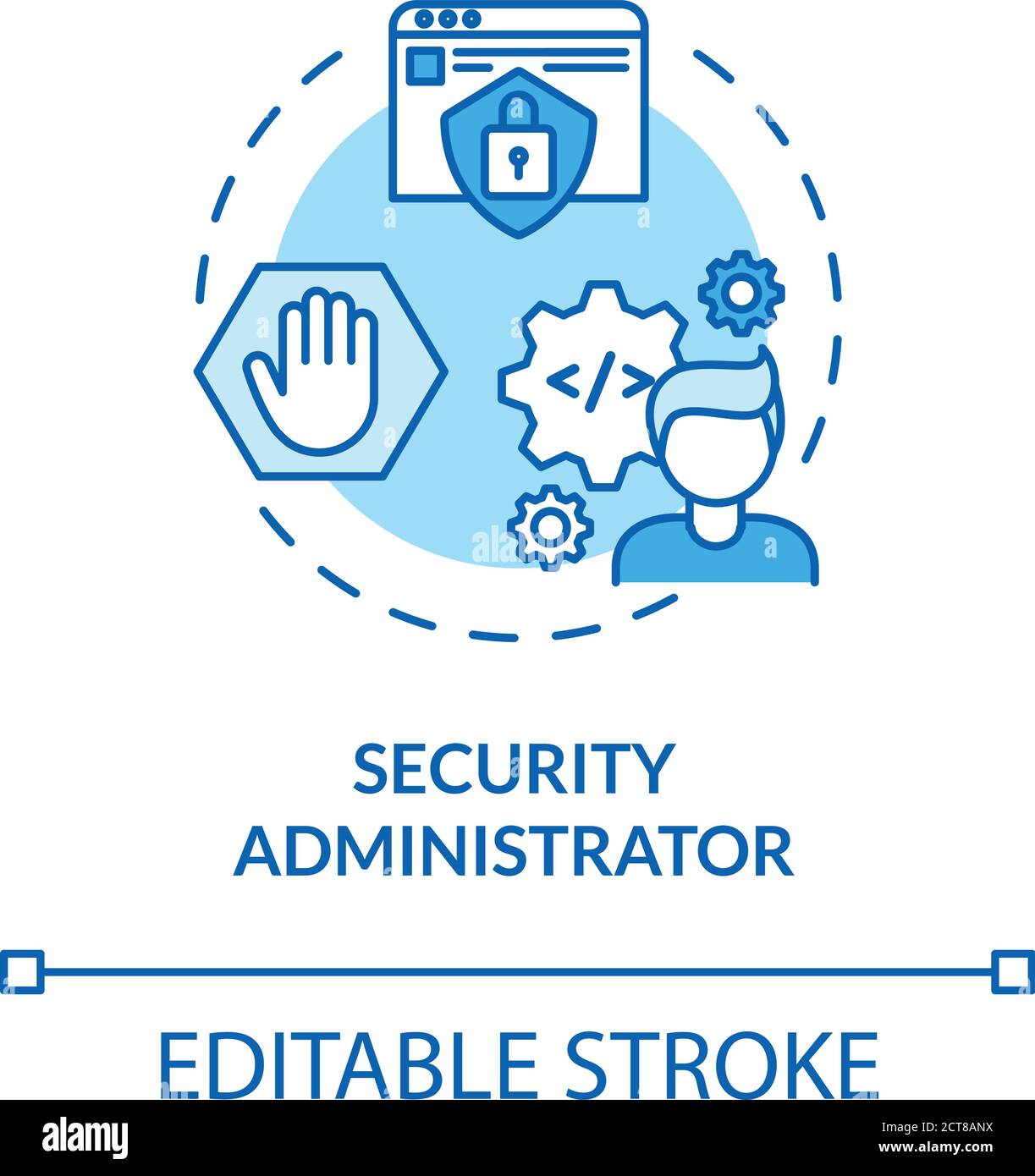 Security administrator concept icon Stock Vector Image & Art - Alamy