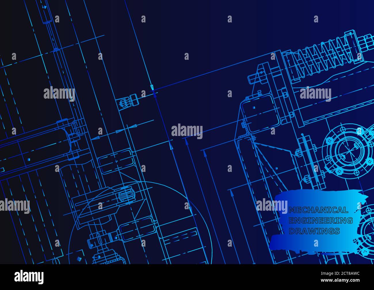 Vector engineering drawings. Mechanical instrument making. Technical ...