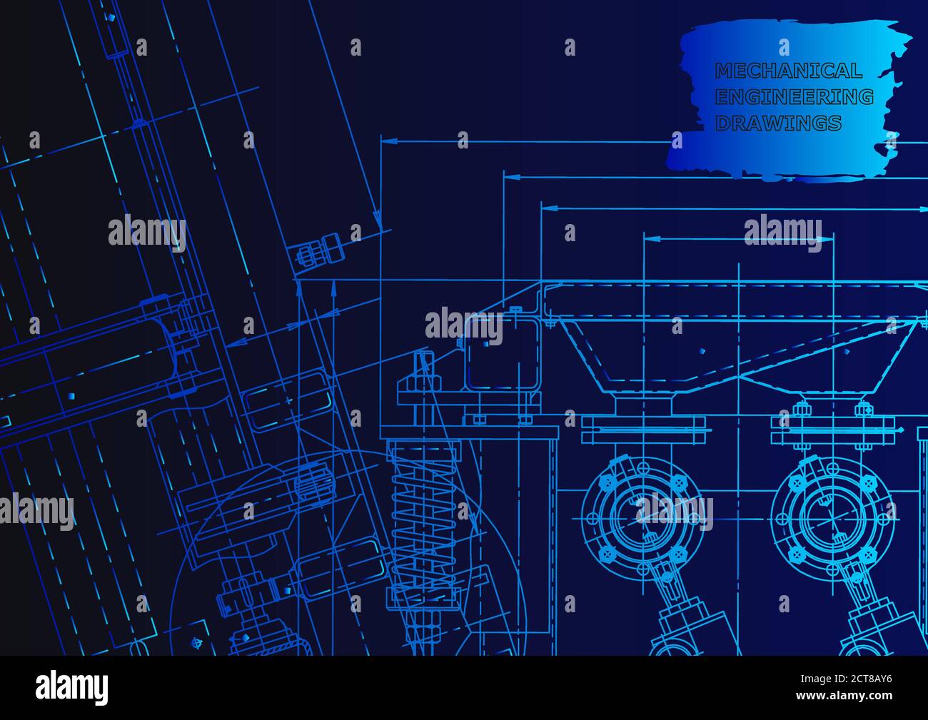 Vector engineering drawings. Mechanical instrument making. Technical ...