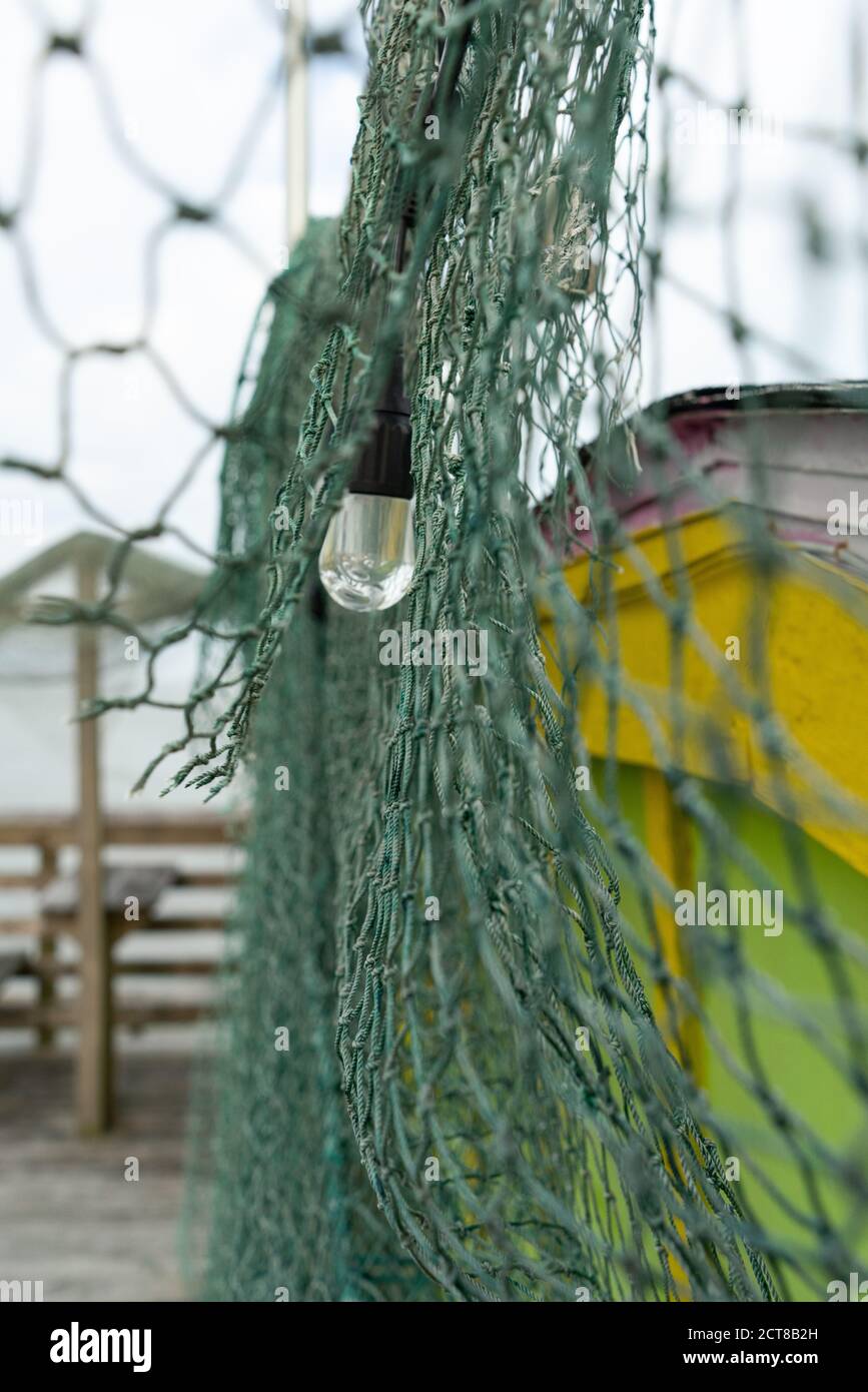 Light bulb caught in net Stock Photo - Alamy