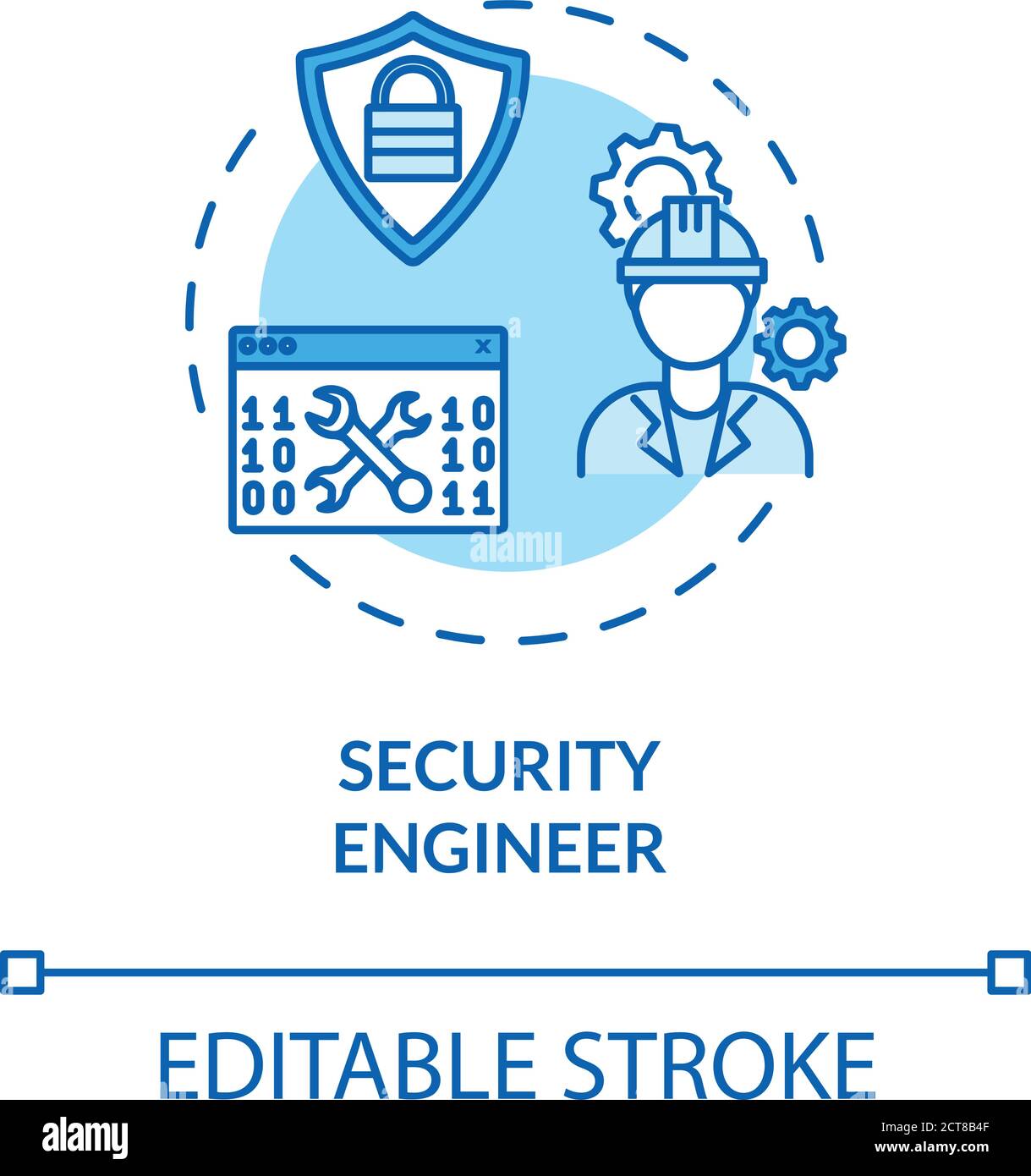 Security engineer concept icon Stock Vector Image & Art - Alamy