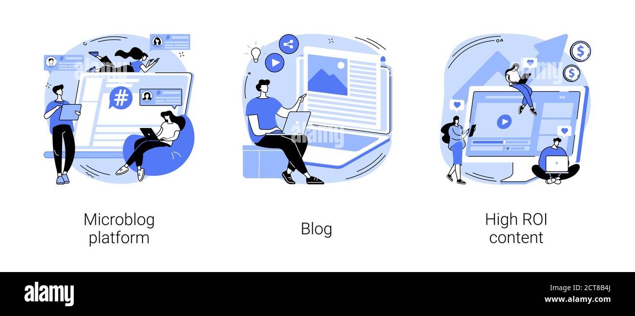 Social media marketing abstract concept vector illustrations Stock ...