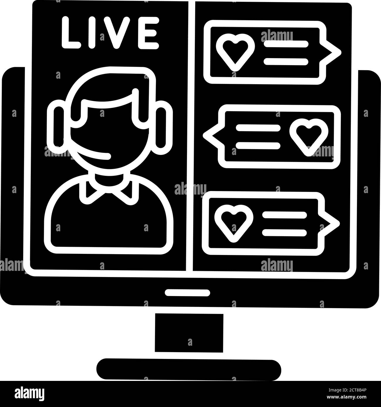 Live streaming content Black and White Stock Photos & Images - Alamy