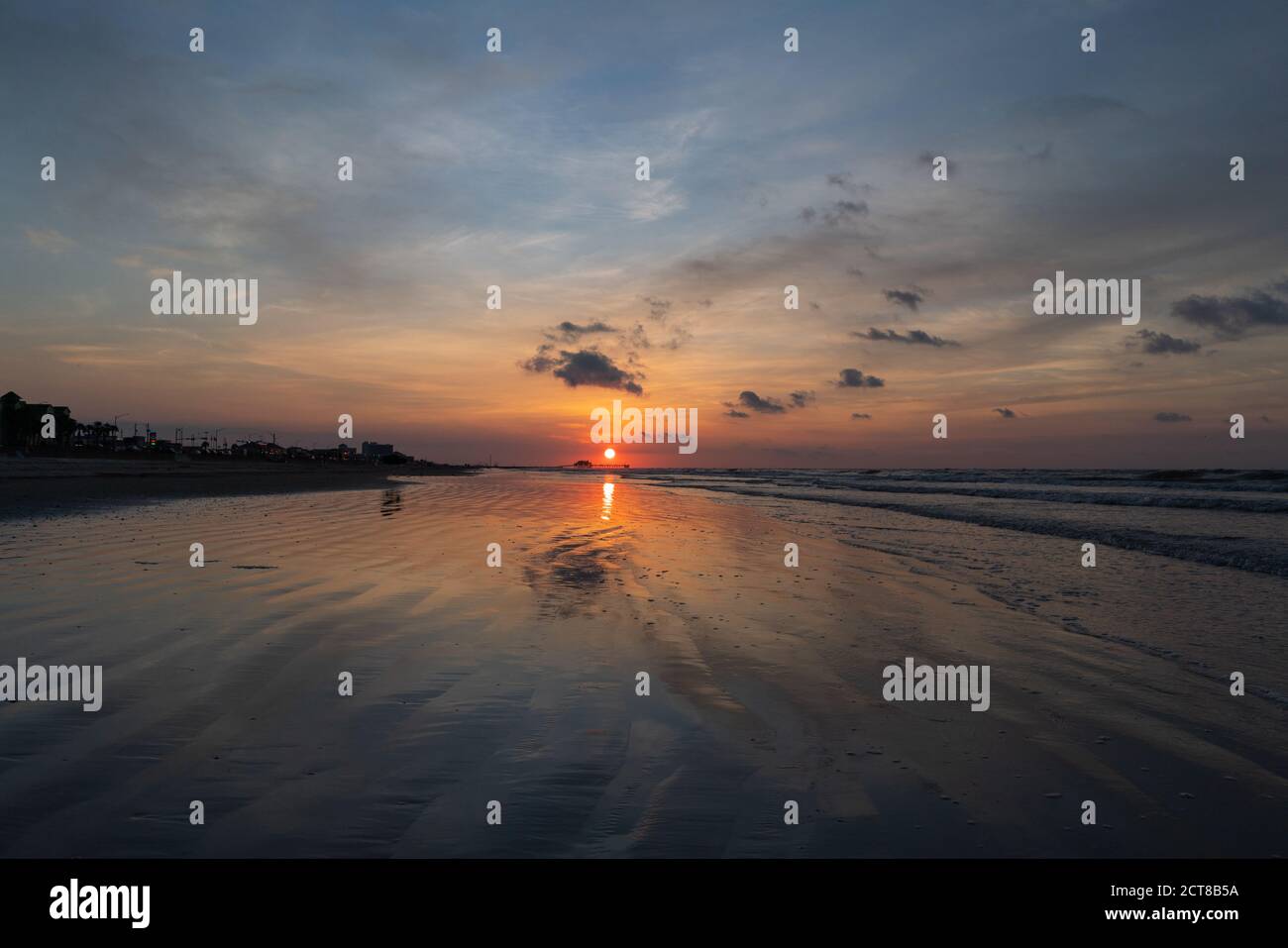 Sunrise on Beach in Texas Stock Photo - Alamy