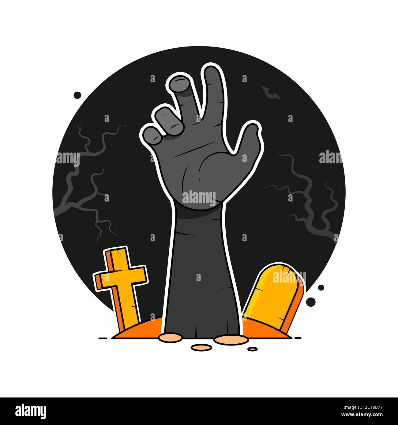 zombie hand from hell. undead hand - vector Stock Vector Image & Art ...