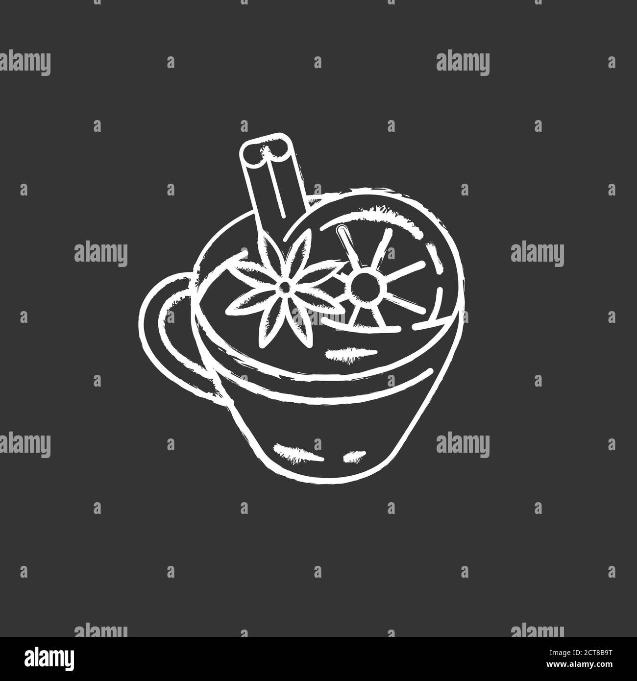 Christmas background mulled wine Black and White Stock Photos & Images ...
