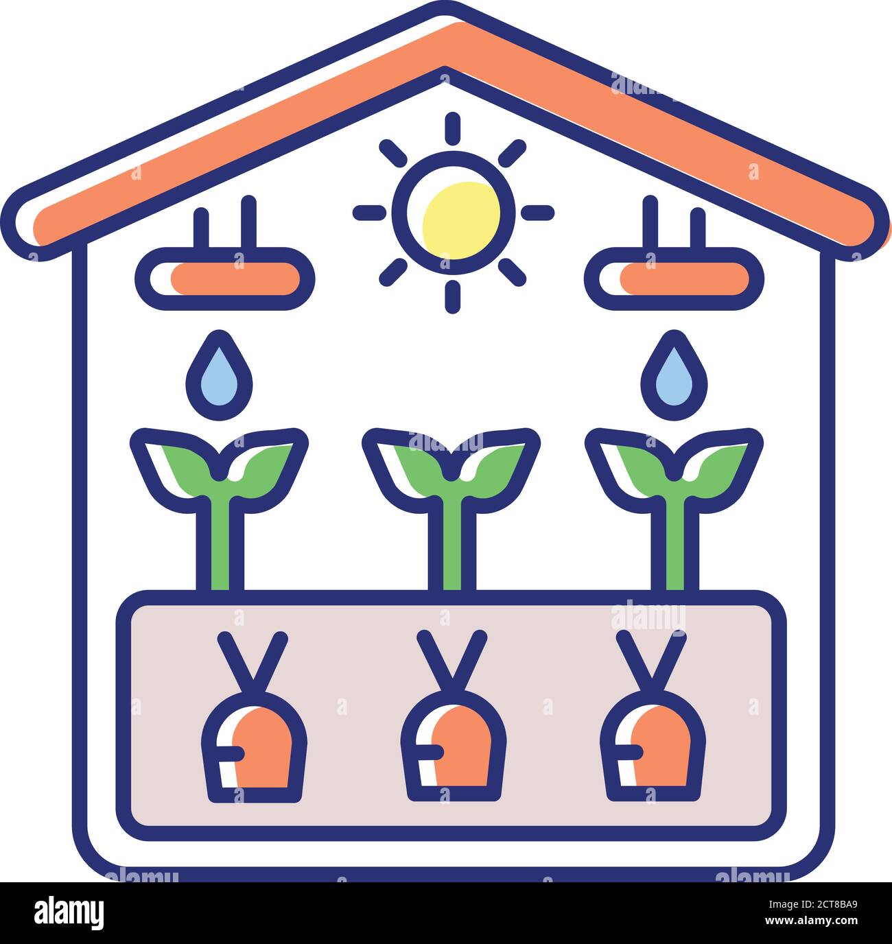 Greenhouse RGB color icon Stock Vector Image & Art - Alamy