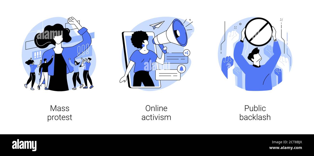 Social movement abstract concept vector illustrations Stock Vector ...