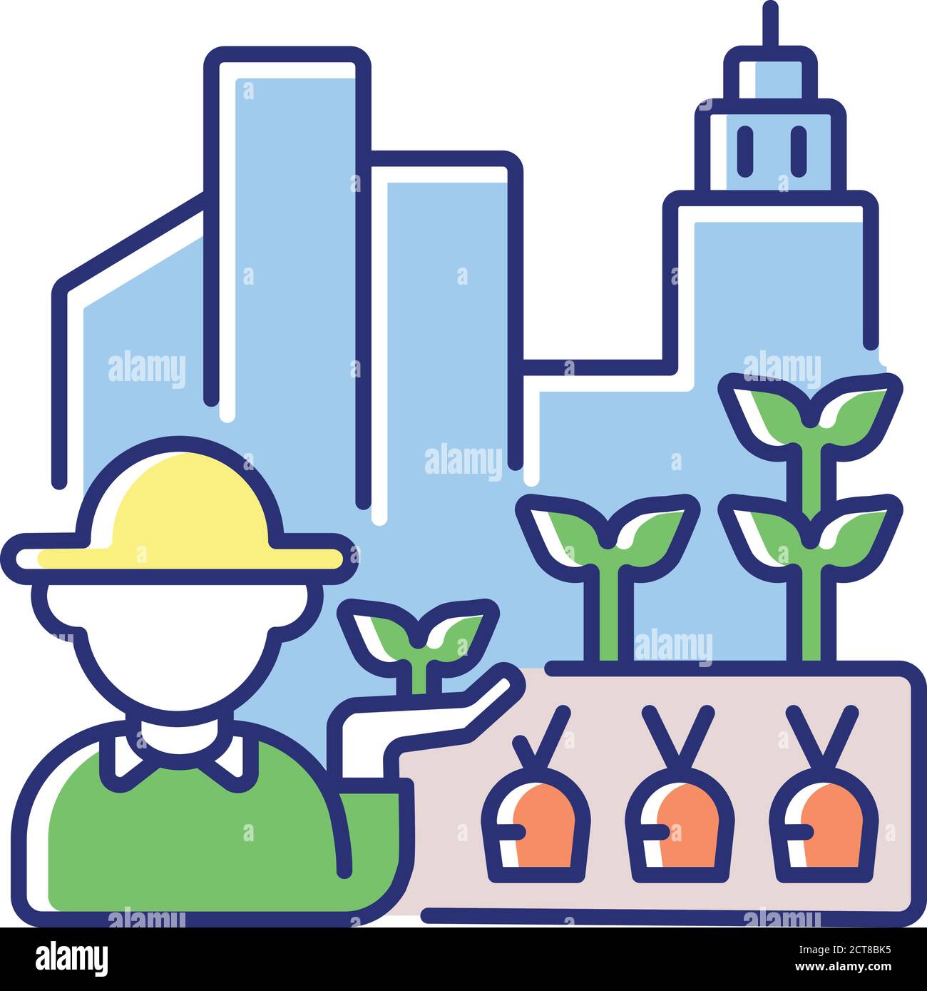 Urban vegetable production Stock Vector Images - Alamy