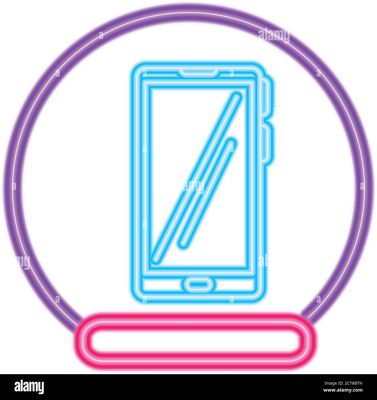 Neon circle shape in Cut Out Stock Images & Pictures - Alamy