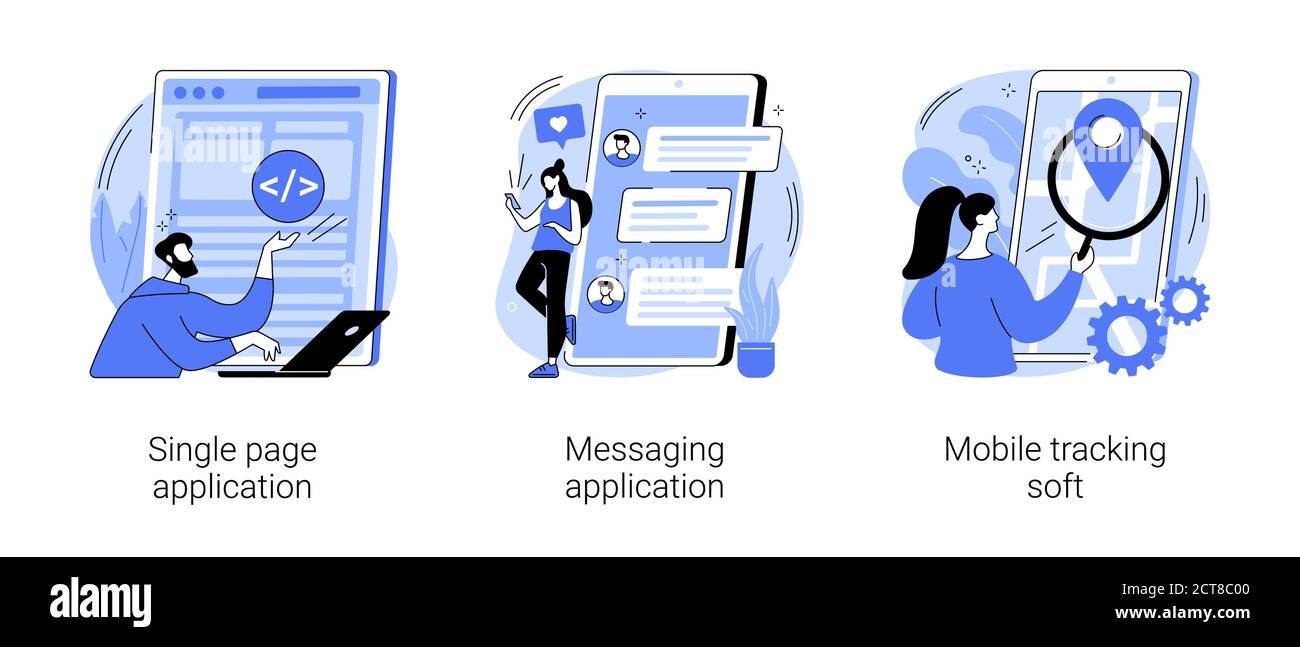 Web development abstract concept vector illustrations Stock Vector ...