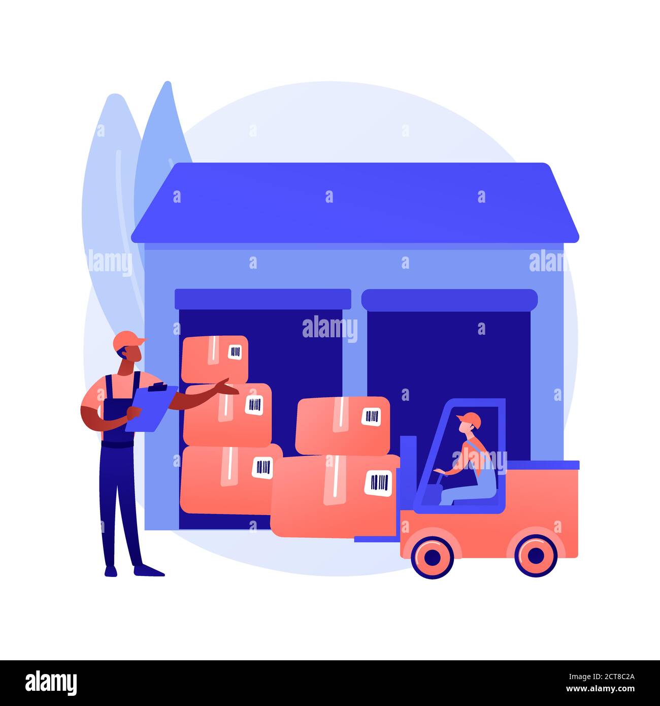 Warehouse logistics abstract concept vector illustration Stock Vector ...