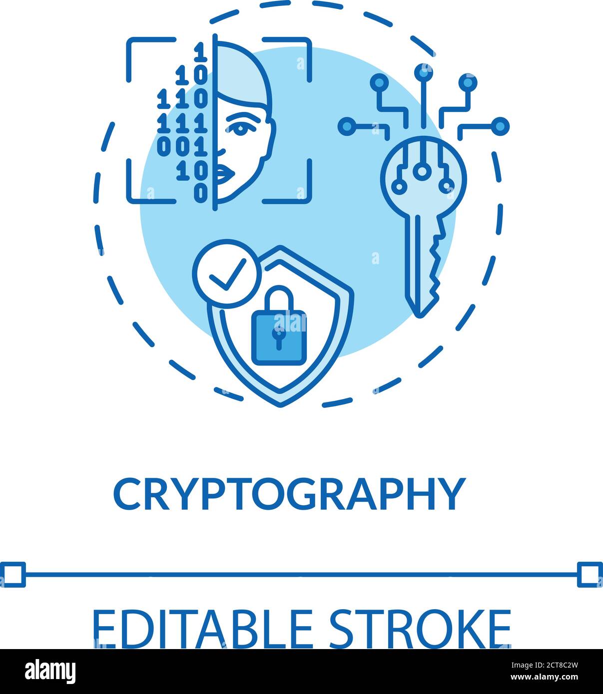 Cryptography concept icon Stock Vector Image & Art - Alamy