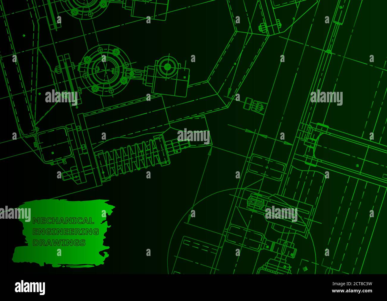Sketch. Vector engineering illustration. Computer aided design systems ...