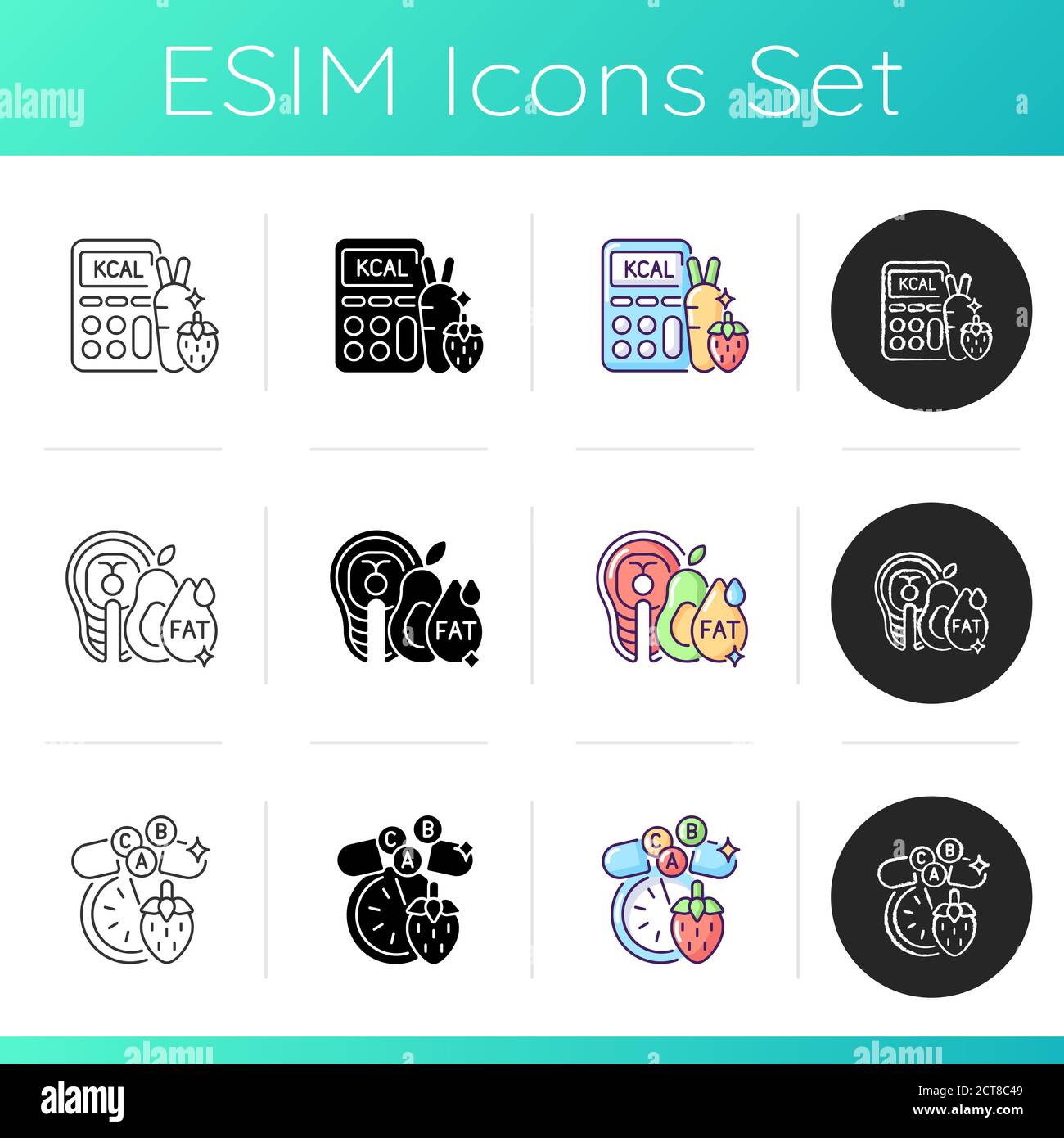 Weight loss icons Stock Vector Images - Alamy