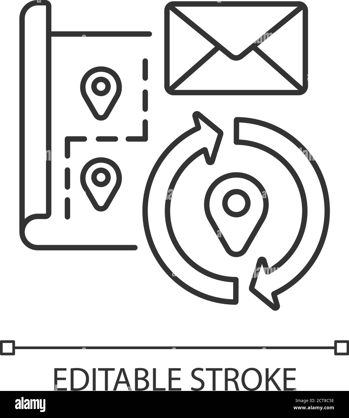 Change address linear icon Stock Vector Image & Art - Alamy