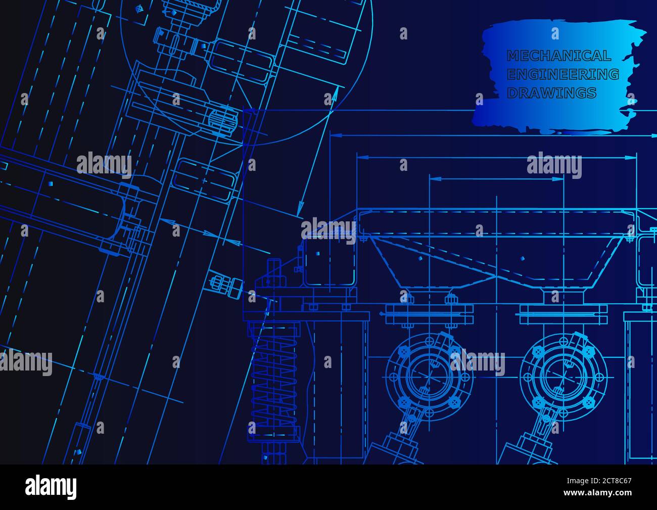 Sketch. Mechanical engineering drawing. Technical illustrations ...