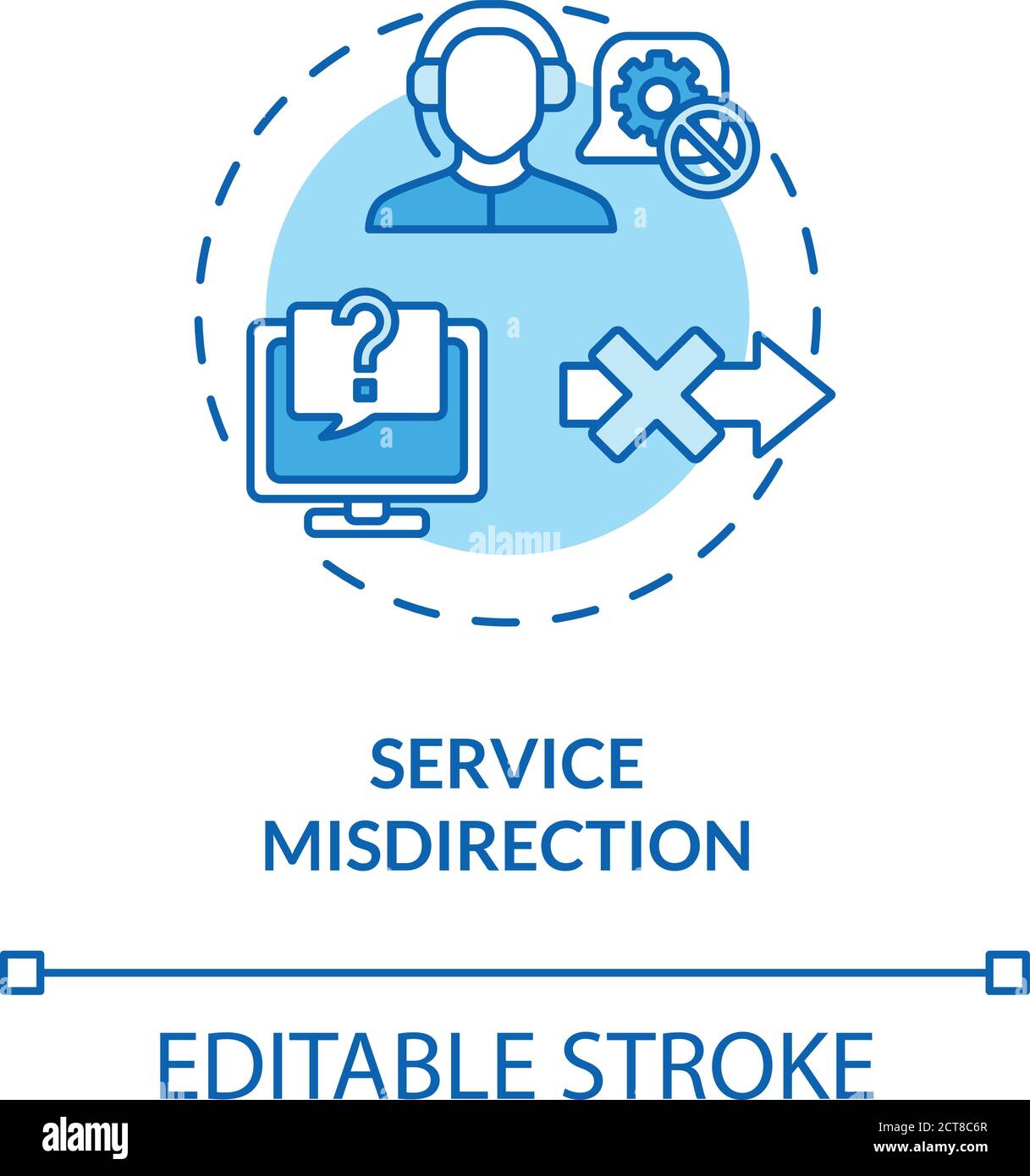 Service misdirection concept icon Stock Vector Image & Art - Alamy