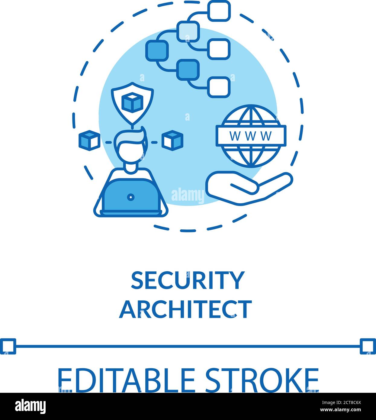 Security architect concept icon Stock Vector Image & Art - Alamy